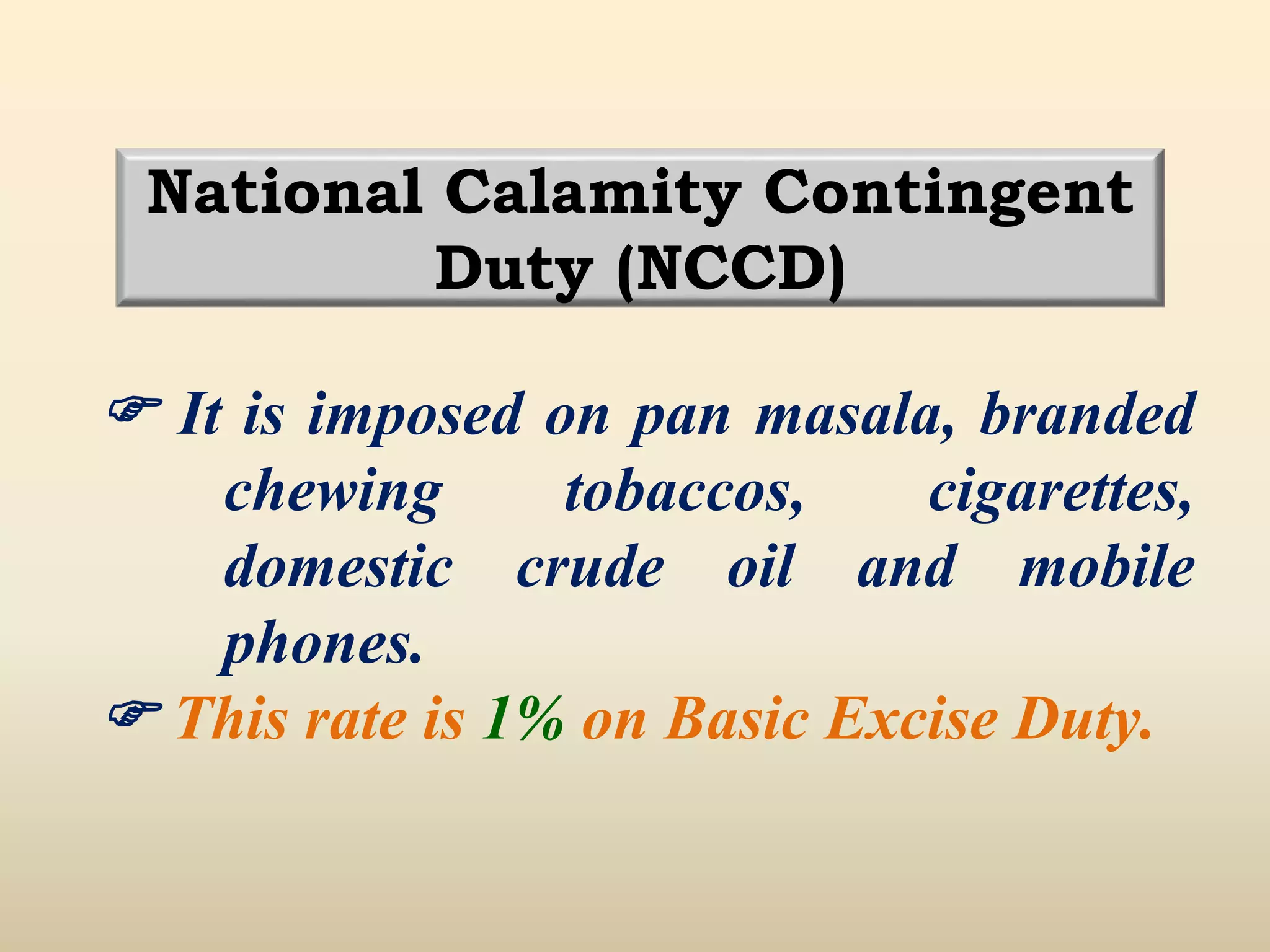 Types of excise duties | PPTX