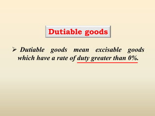 Types of excise duties | PPTX