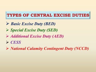 Types of excise duties | PPTX