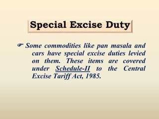 Types of excise duties | PPTX