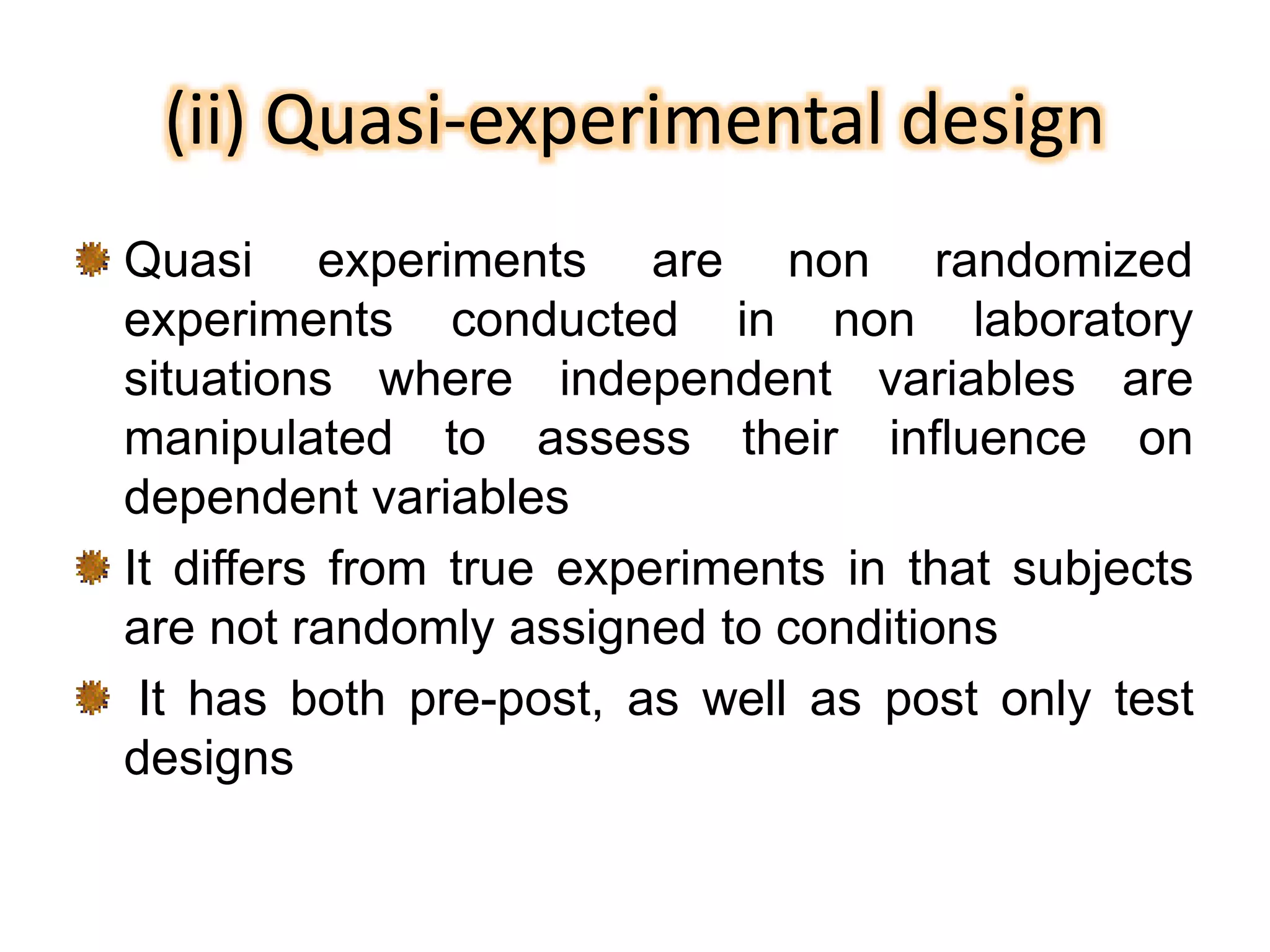 Types of experiment | PPTX