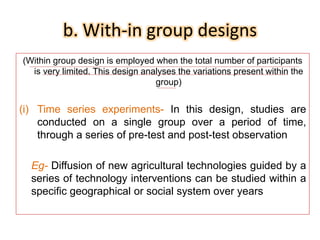 Types of experiment | PPTX