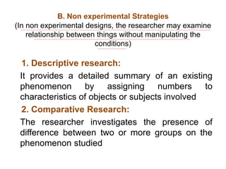 Types of experiment | PPTX