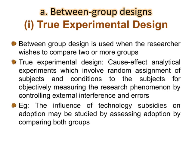 Types of experiment | PPTX
