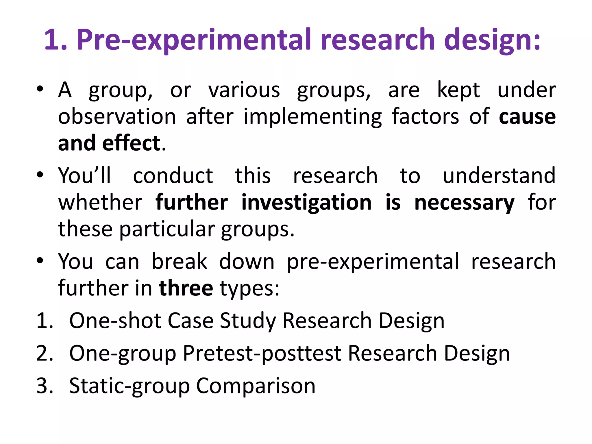 Types of experimental design | PPTX