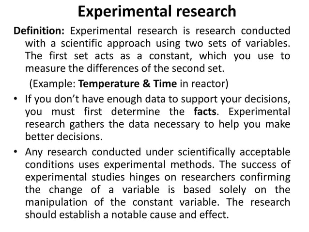 Types of experimental design | PPTX