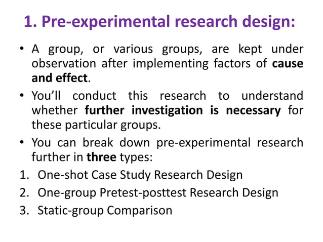 Types of experimental design | PPTX