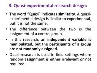 Types of experimental design | PPTX