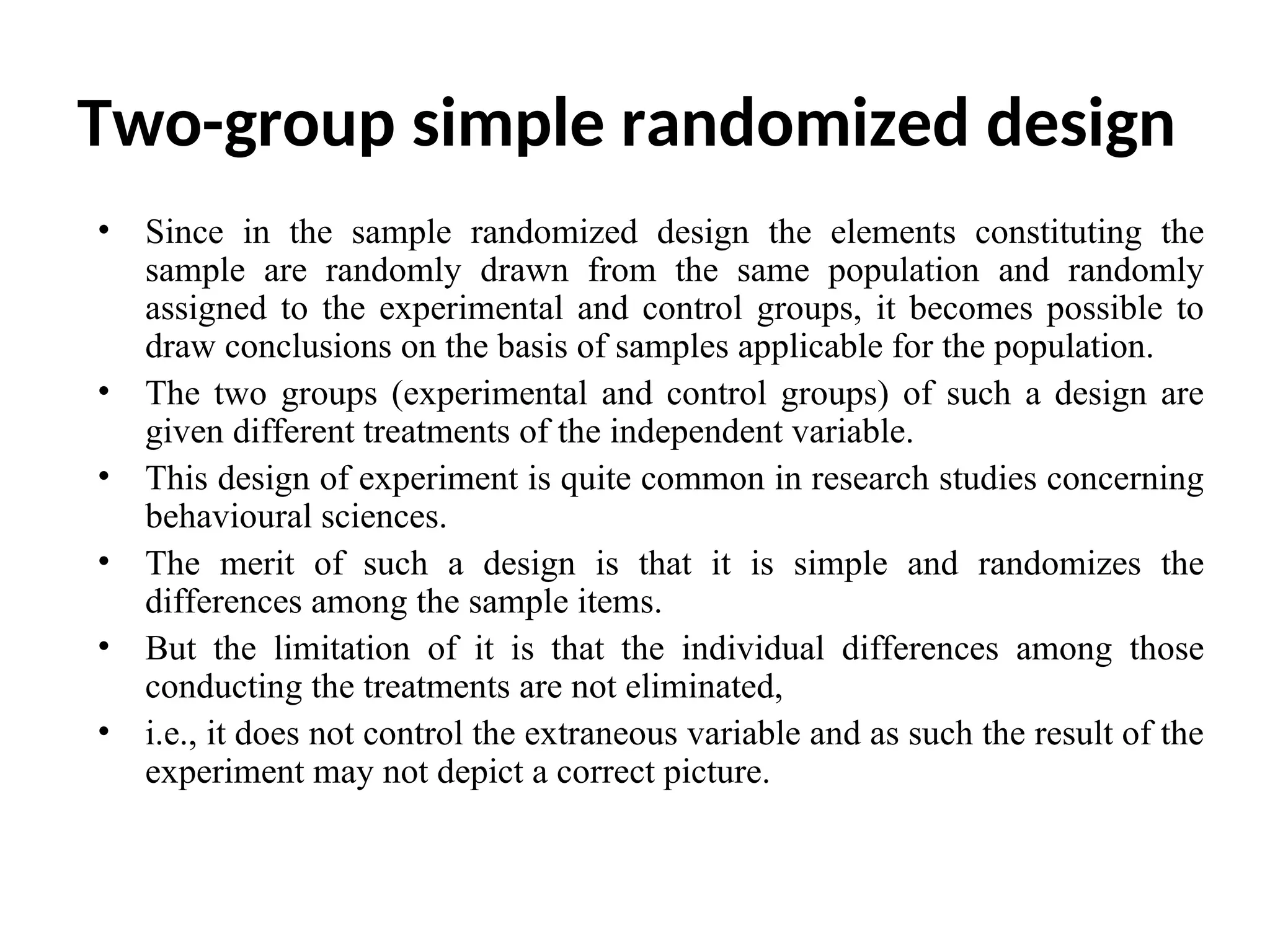 Types of Experimental Design in research methodology | PPT