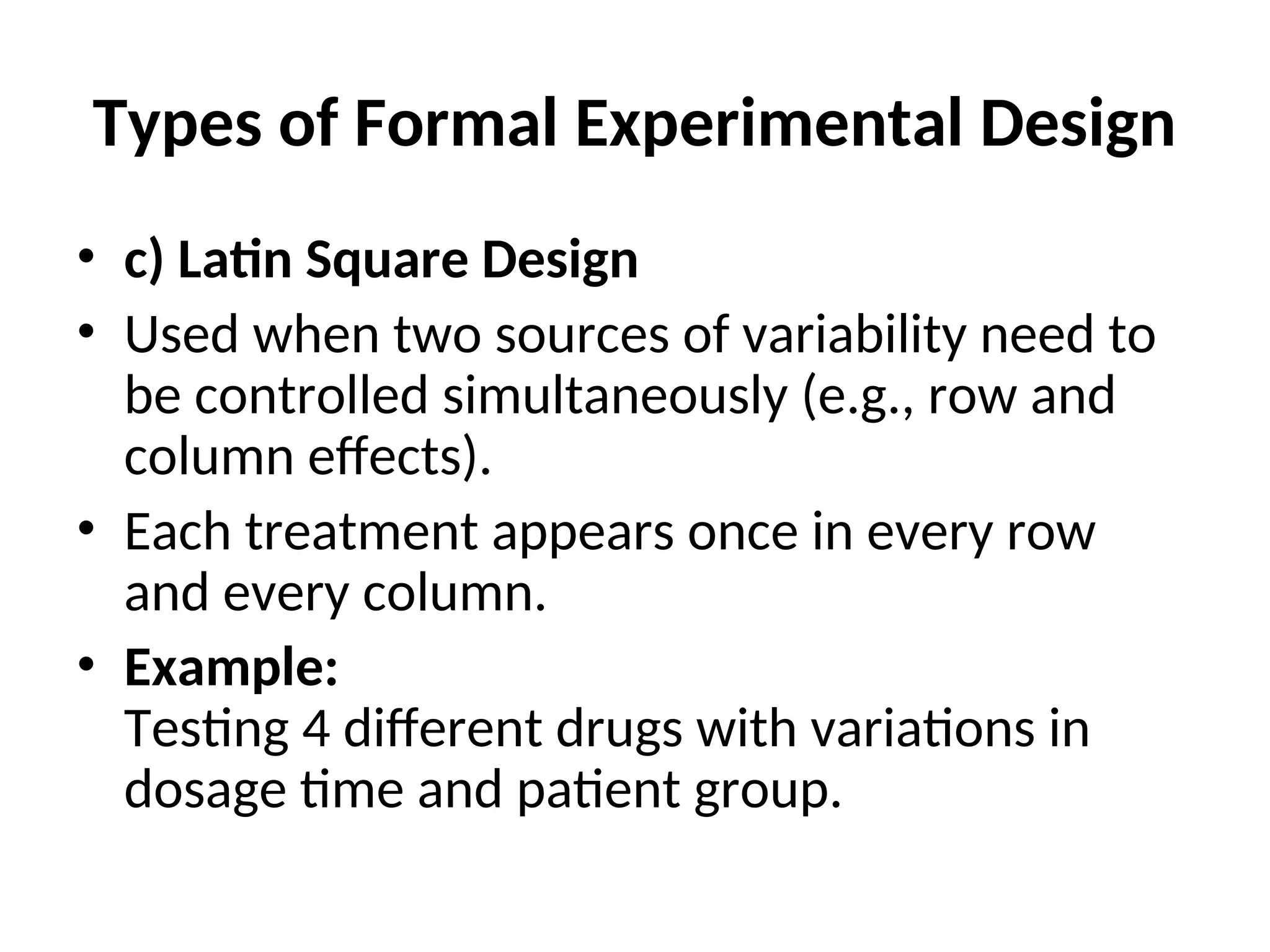 Types of Experimental Design in research methodology | PPT