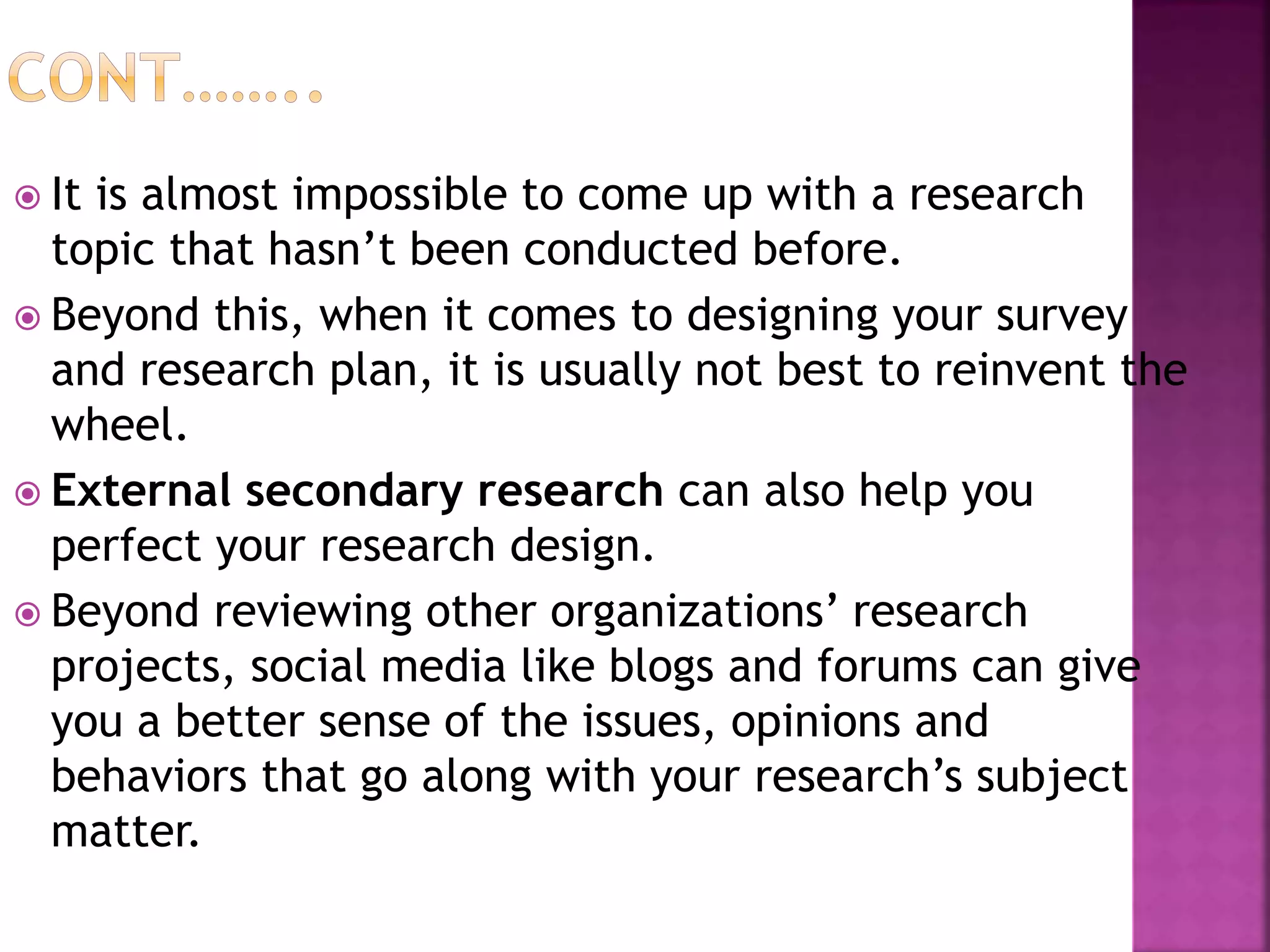 Types of exploratory research design | PPTX