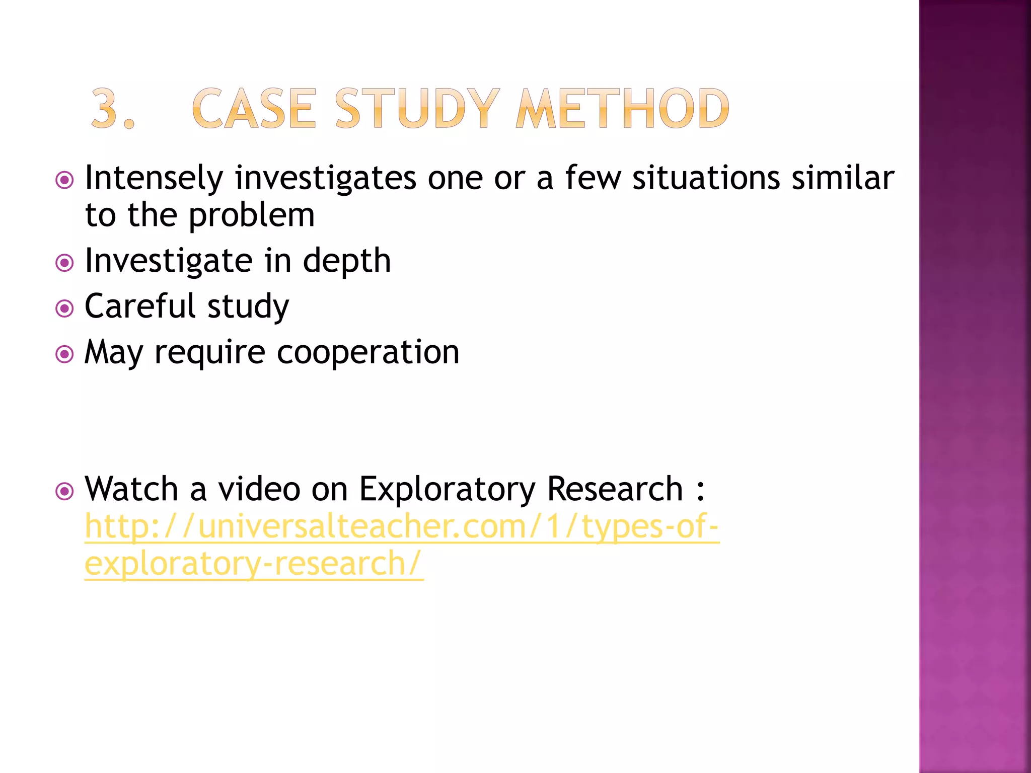 Types of exploratory research design | PPTX