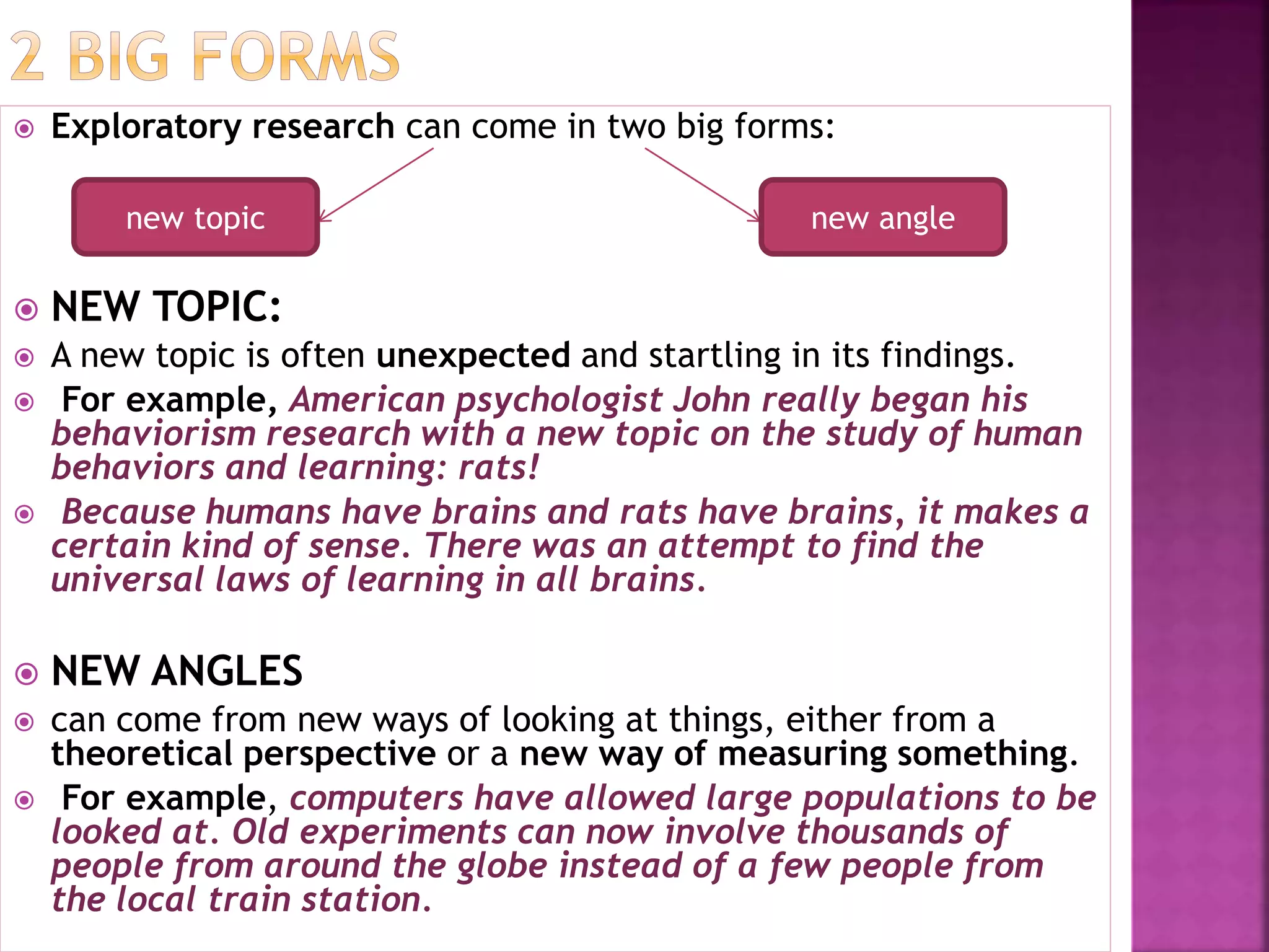 Types of exploratory research design | PPTX