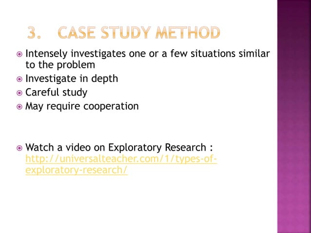 Types of exploratory research design | PPTX