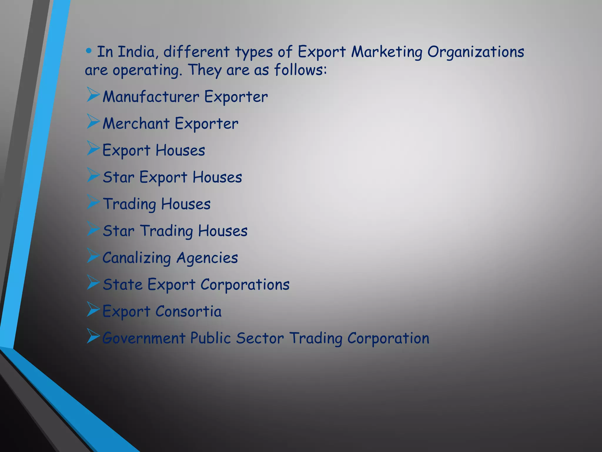 Types of Export Marketing | PPT