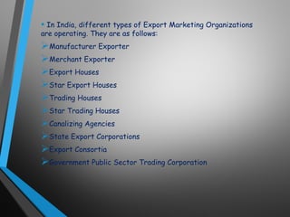 Types of Export Marketing | PPT