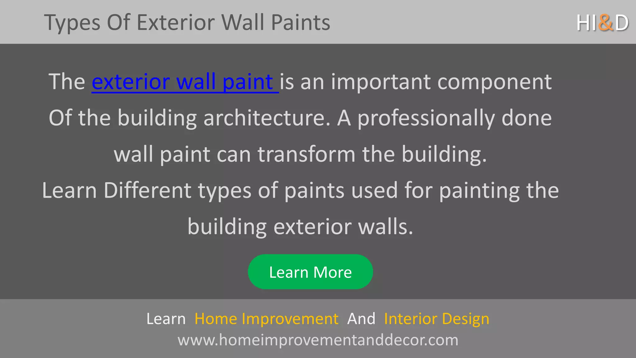Types of Exterior Wall Paints | PPTX