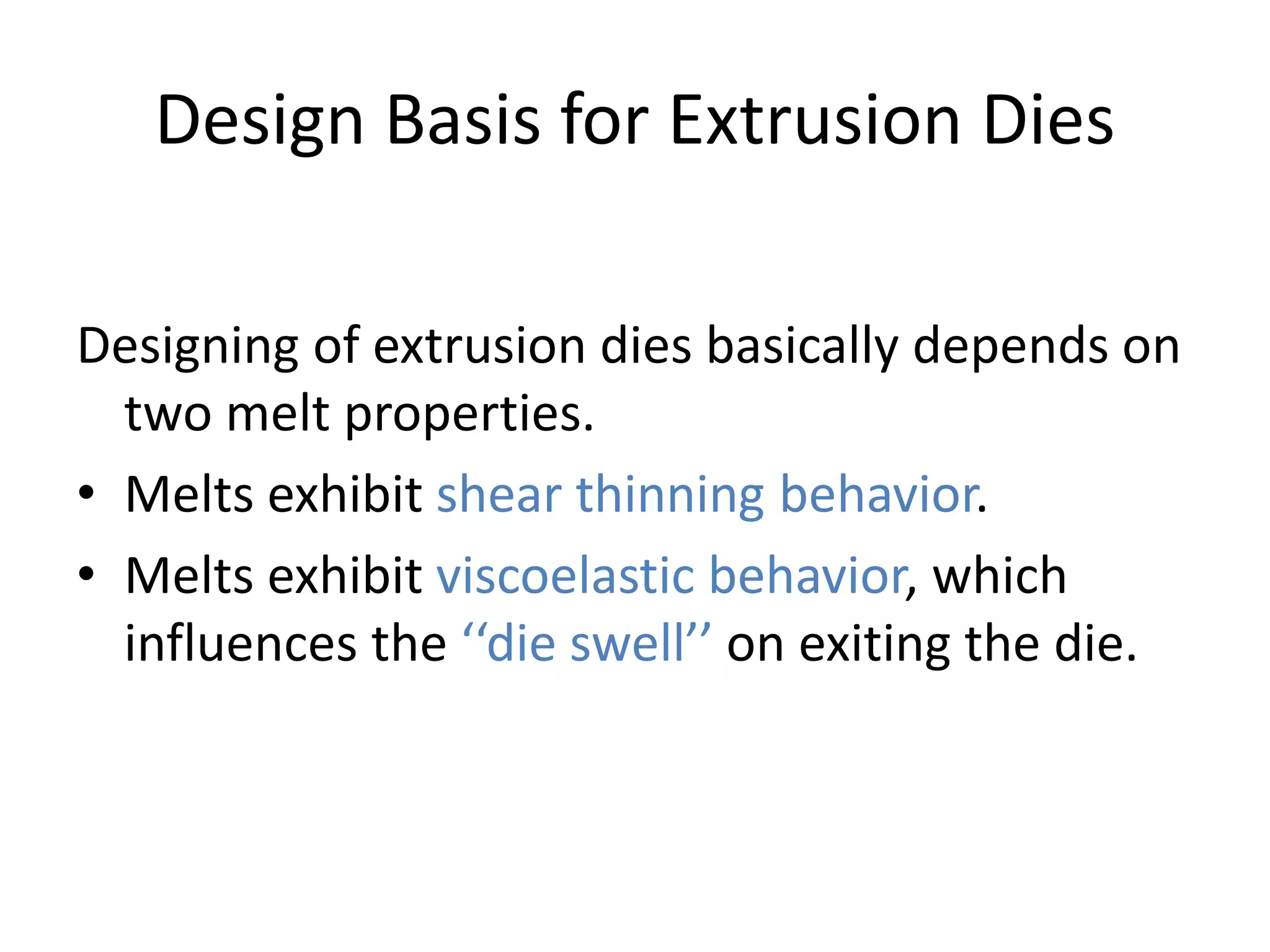 Types of extrusion dies | PPTX