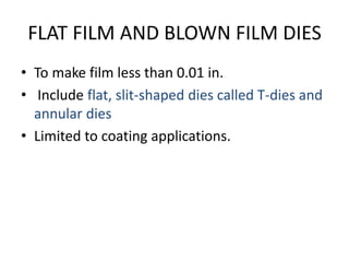 Types of extrusion dies | PPTX