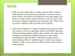 Types of fabrics | PPTX