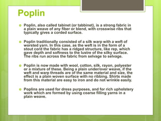Types of fabrics | PPTX