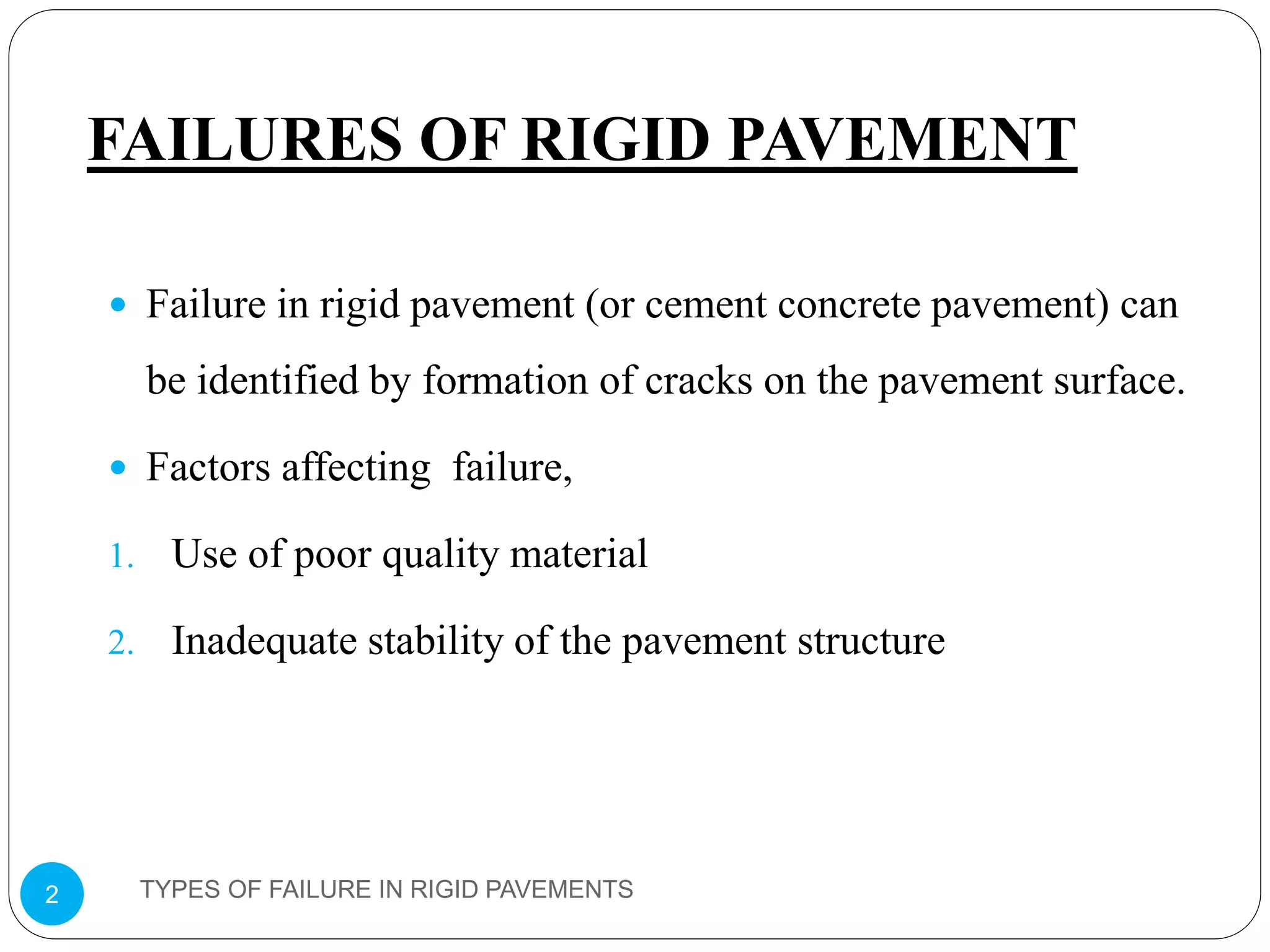Types of failure in rigid pavements | PPTX
