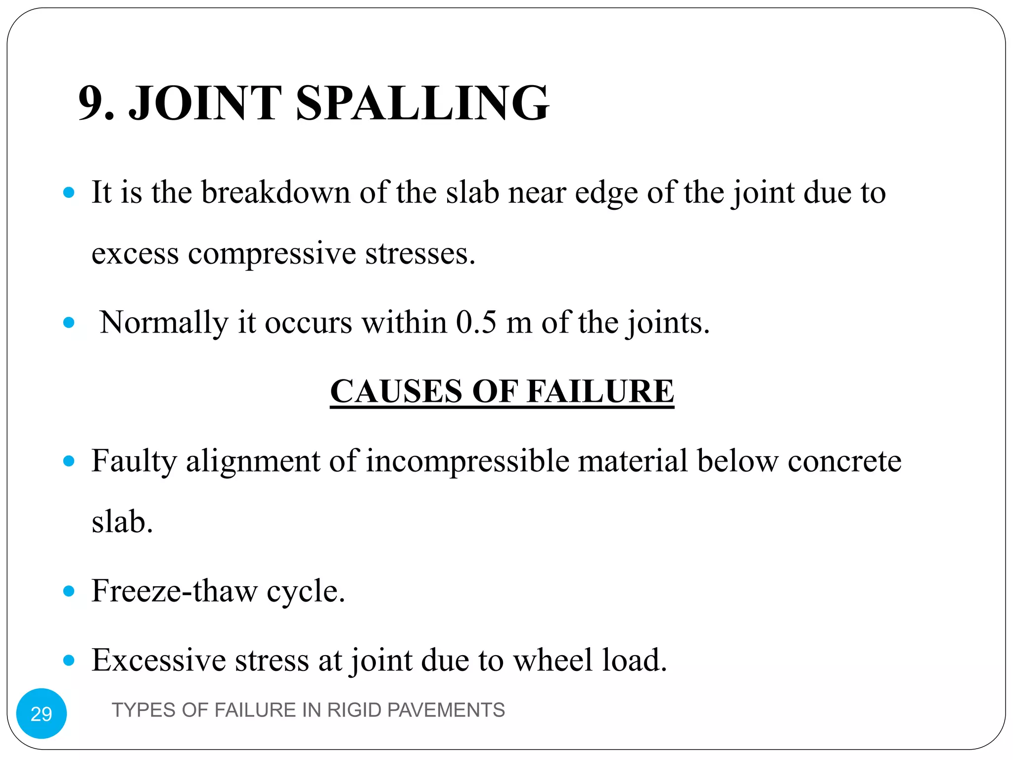 Types of failure in rigid pavements | PPTX