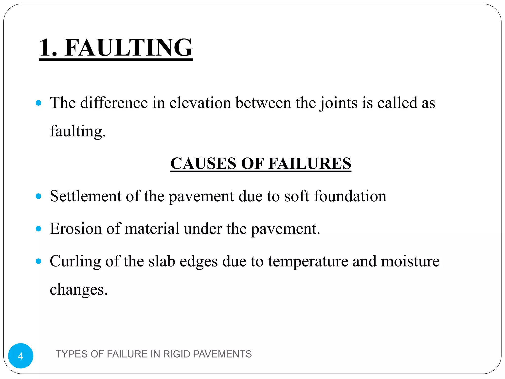 Types of failure in rigid pavements | PPTX