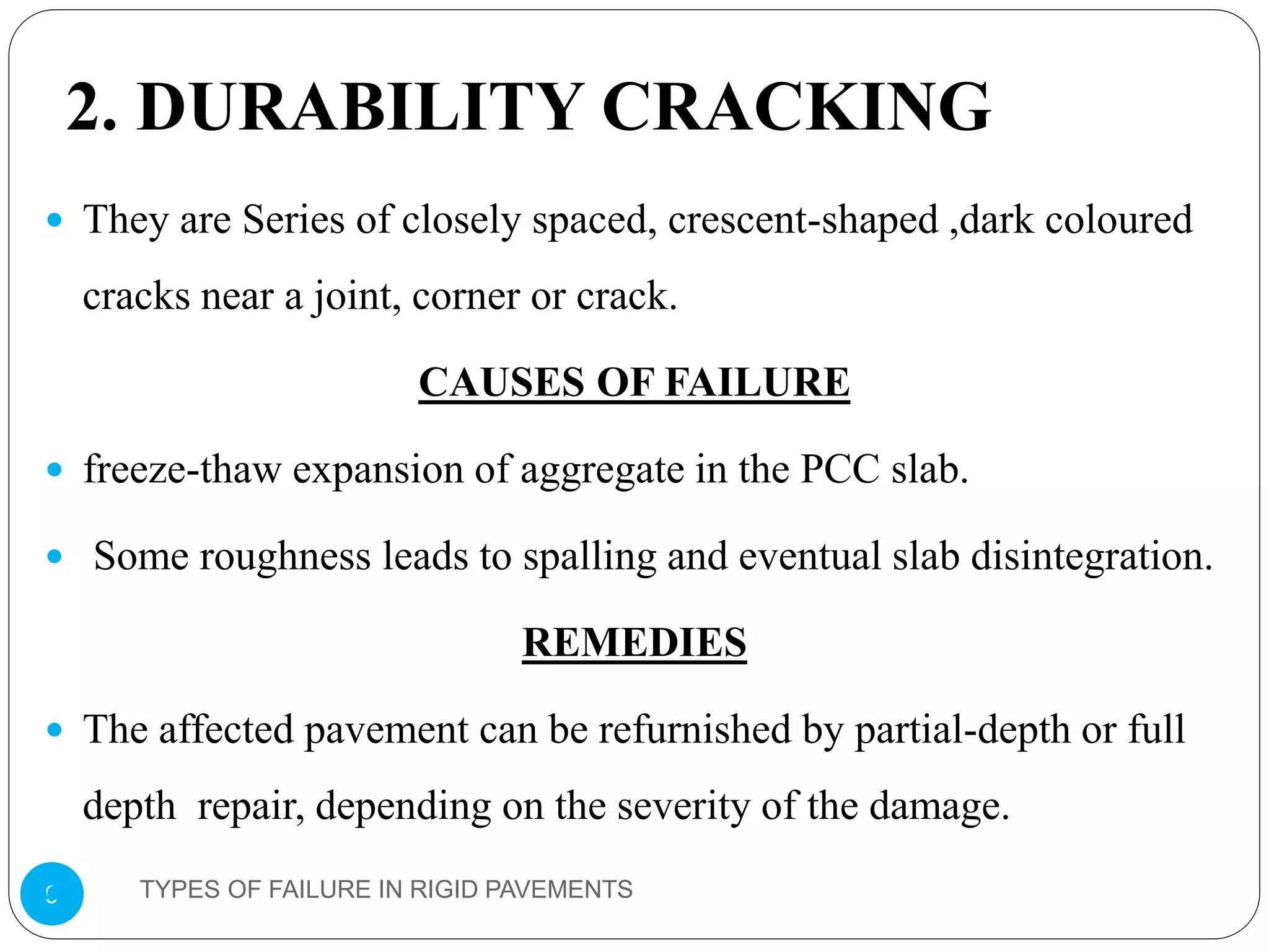 Types of failure in rigid pavements | PPTX