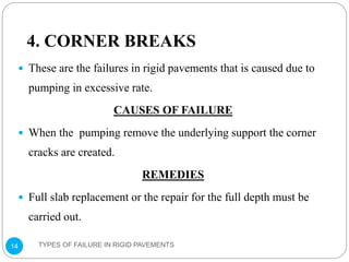 Types of failure in rigid pavements | PPTX