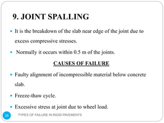 Types of failure in rigid pavements | PPTX