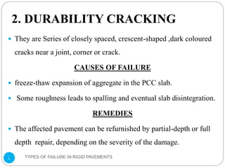 Types of failure in rigid pavements | PPTX