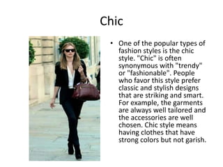 Types of fashion styles r | PPTX