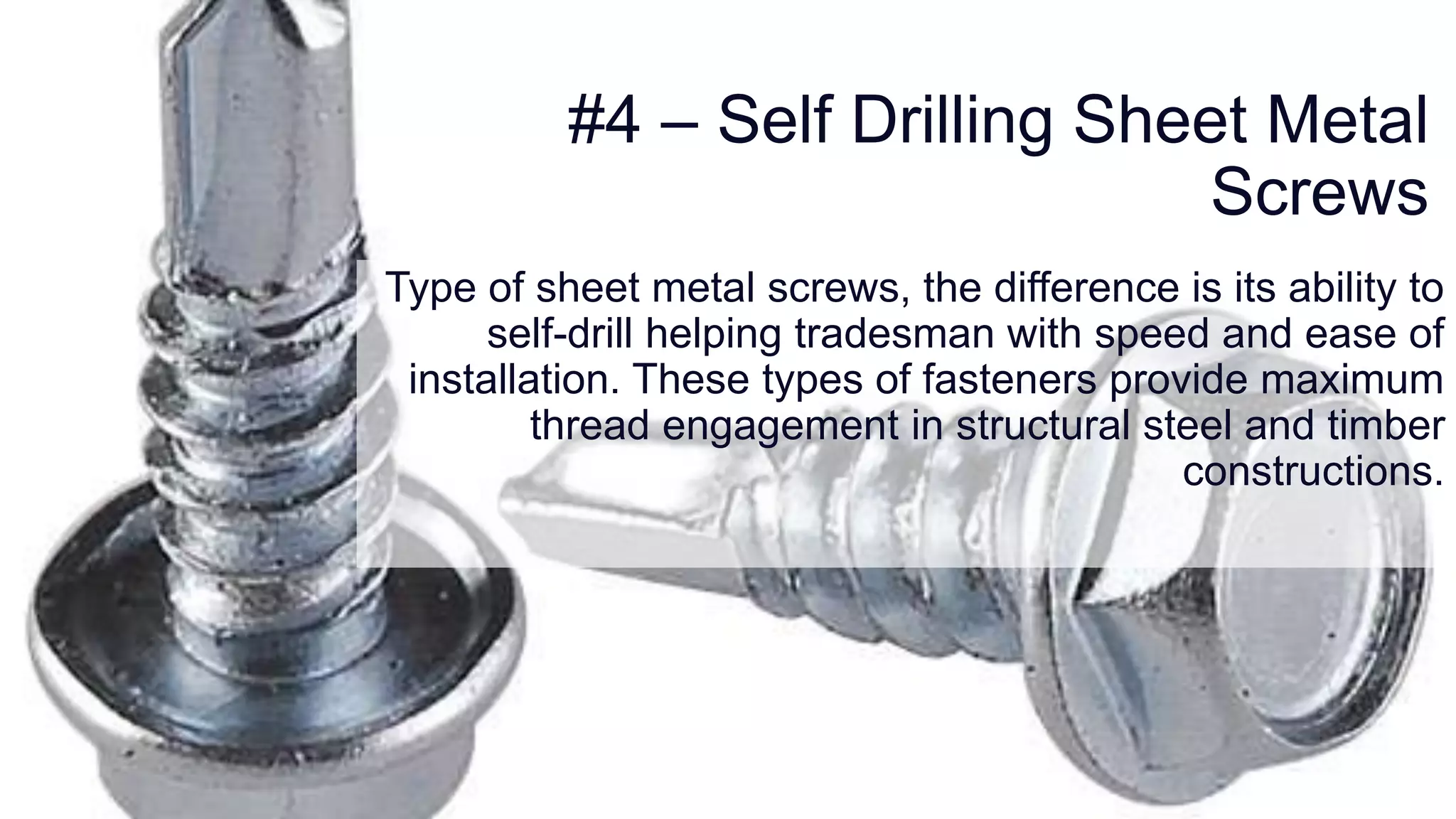 Types of fasteners and fixings | PPTX