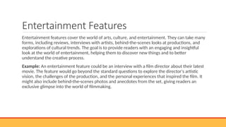 Types of Features in Magazine Journalism.pptx
