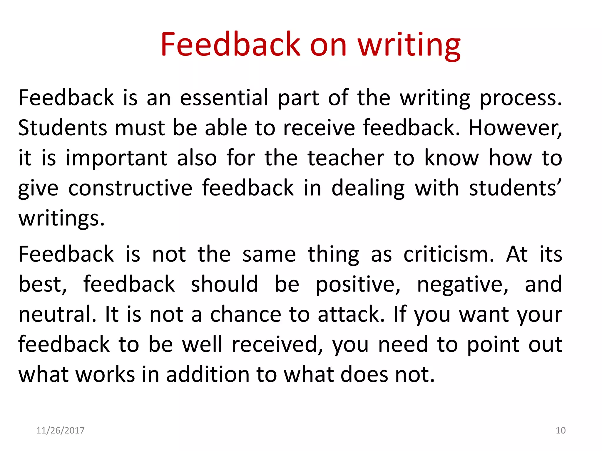 Types of feedback | PPTX