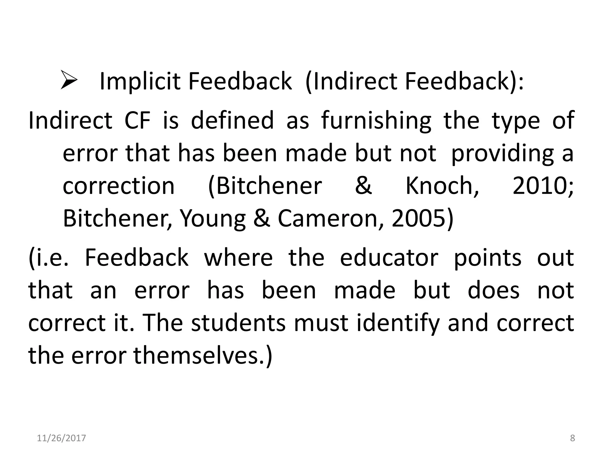Types of feedback | PPTX