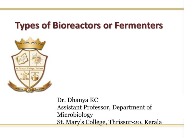 Types of fermenters | PPTX
