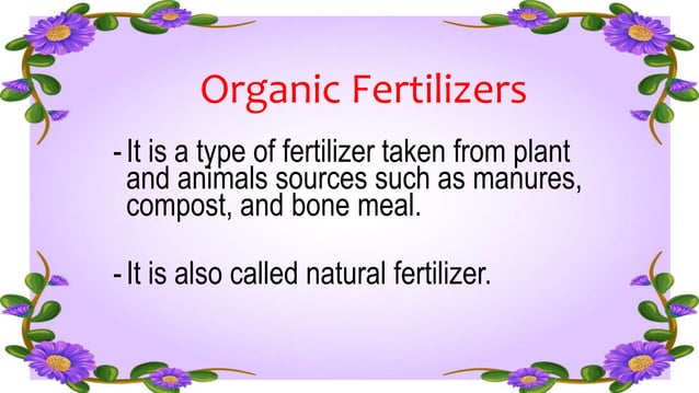 Types of fertilizers | PPTX | Gardening | Home & Garden