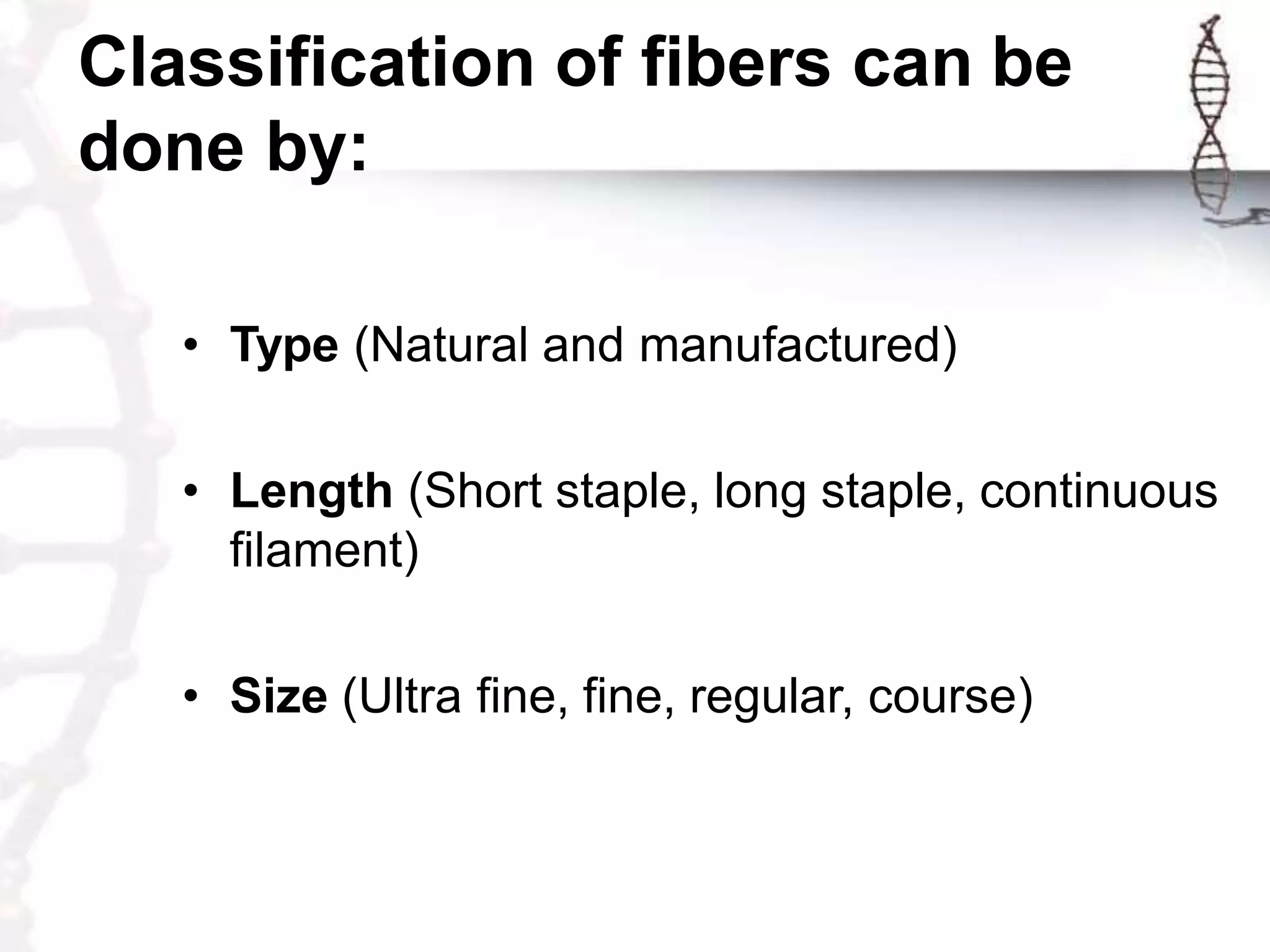 Types of textile fiber | PPT