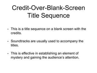 Types of film openings | PPT