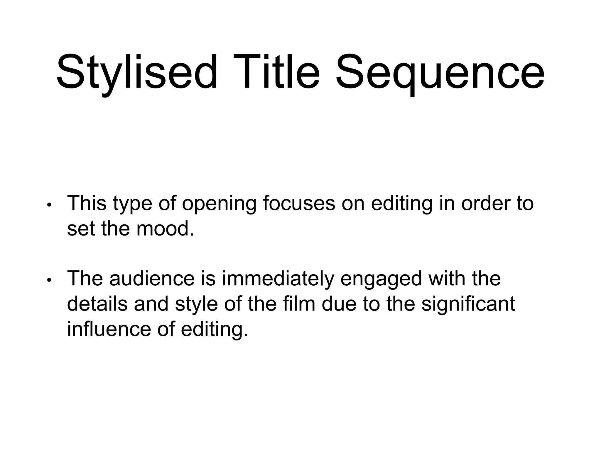 Types of film openings | PPTX