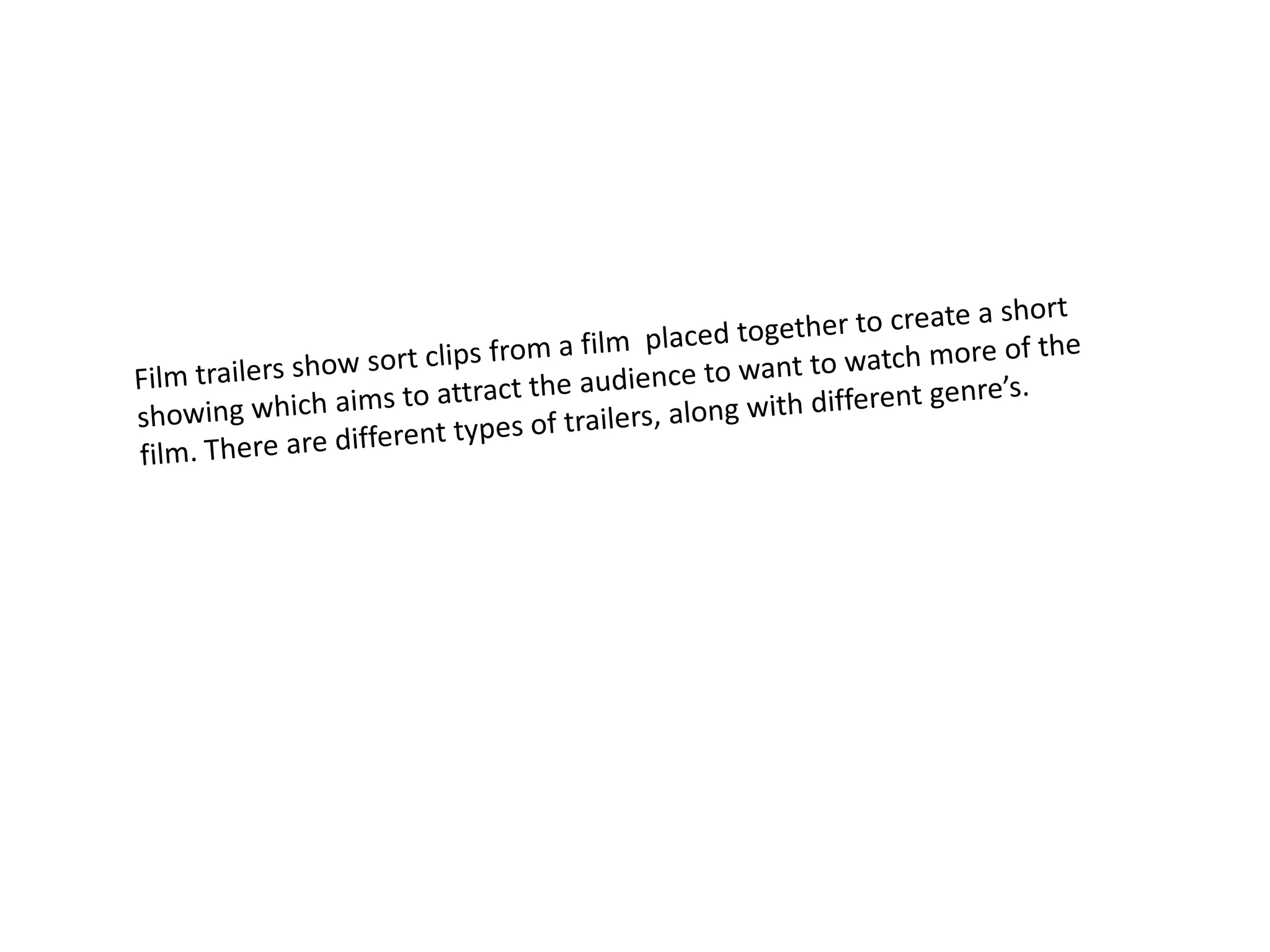 Types of film trailers | PPTX