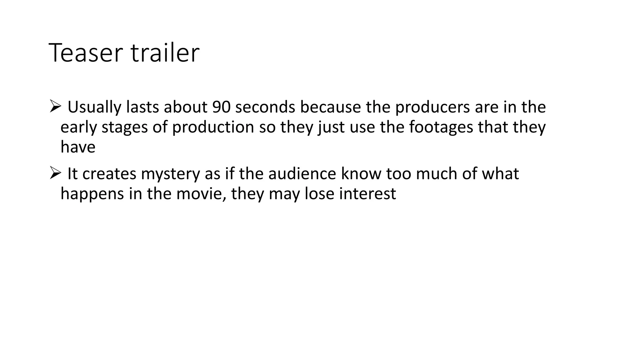 Types of film trailers | PPTX