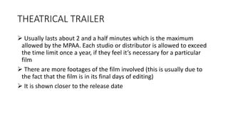 Types of film trailers | PPTX