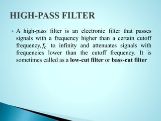 Types of filters | PPTX