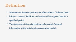 Types of financial statement | PPTX