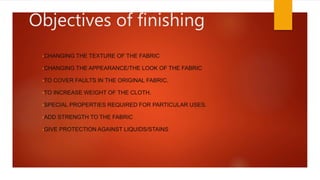 Finishing & Types of finishes | PPTX
