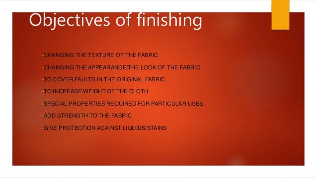 Finishing & Types of finishes