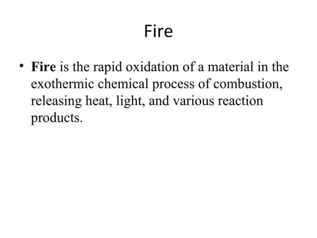 Types of fire | PPT | Chemistry | Science